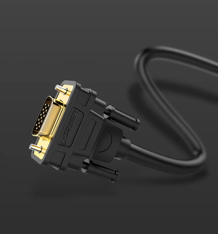 DVI cable (24+5) to VGA UGREEN DV102, FullHD, unidirectional, 2m black ...