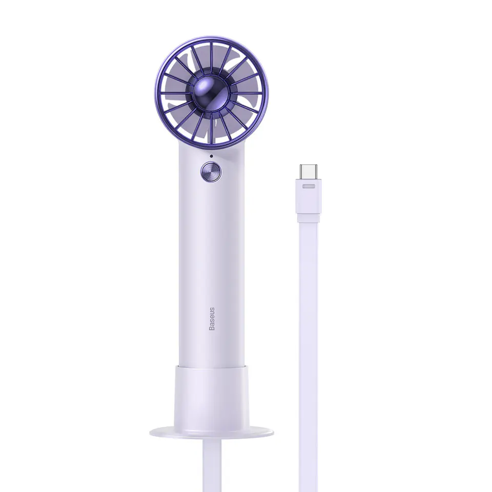 Baseus Flyer Turbine Portable Hand Fan + USB-C Cable (Purple ...