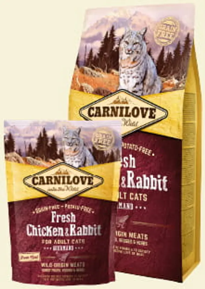 CARNILOVE CAT FRESH CHICKEN & RABBIT GOURMAND FOR ADULT 400g | Wasserman.eu