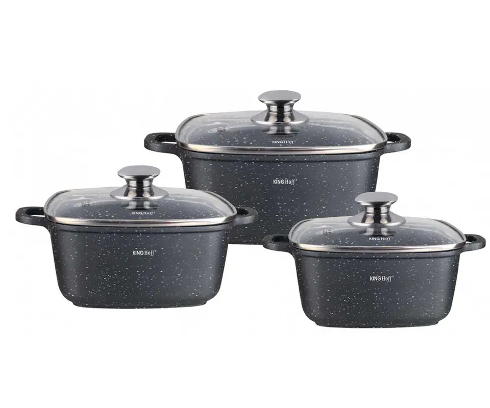 SET OF MARBLE POTS KINGHOFF KH-1607 | Wasserman.eu