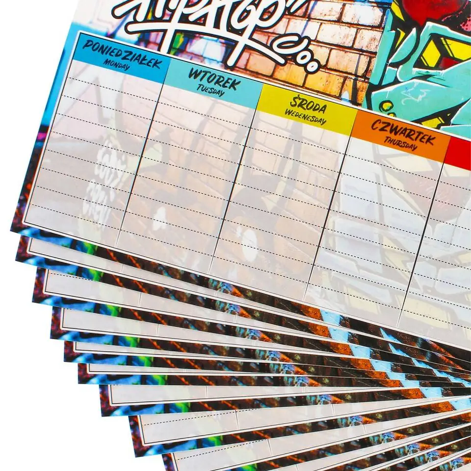 Plan lekcji z tabliczką mnożenia A5 Graffiti STARPAK 451893 | Wasserman.eu