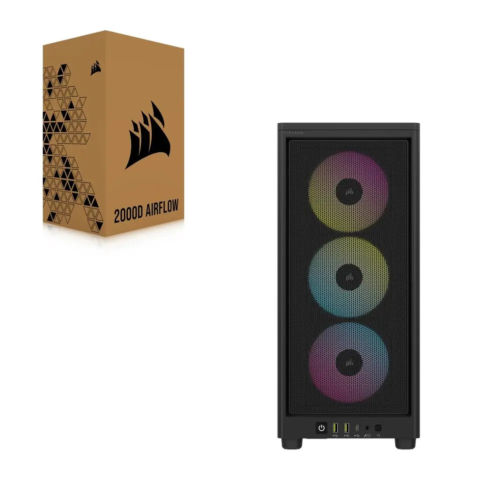 Corsair 2000D RGB AIRFLOW Small Form Factor (SFF) Black | Wasserman.eu