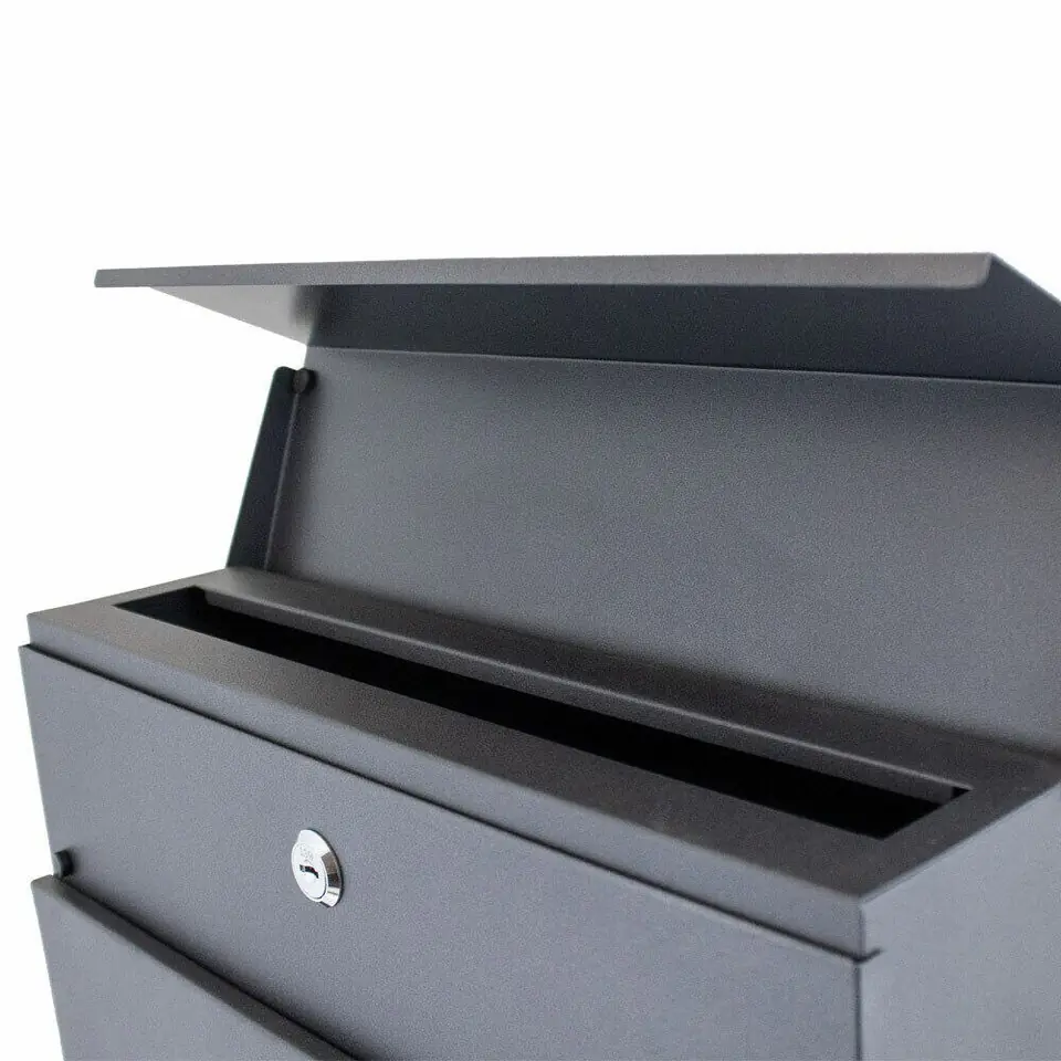 Mailbox for letters with a newspaper for leaflets, newspapers, wall ...