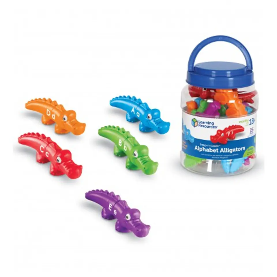 Figures for learning letters and learning colors, alligators, set of 13 ...