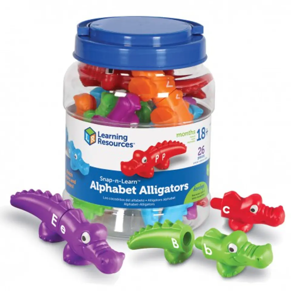 Figures for learning letters and learning colors, alligators, set of 13 ...