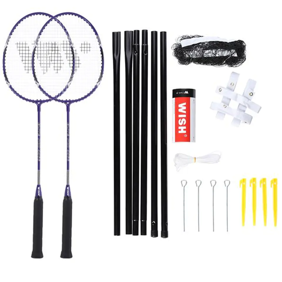 ALUMTEC 4466 BADMINTON RACKET SET PURPLE 2 PCS + SHUTTLECOCKS 3 PCS ...