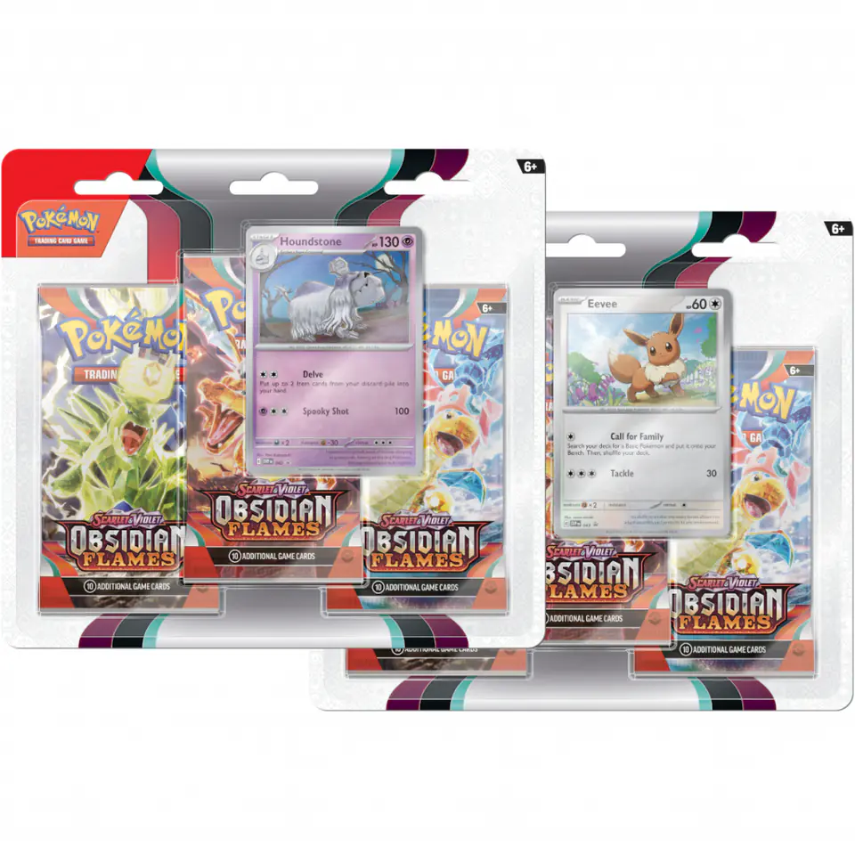 POKEMON TCG: SCARLET & VIOLET - OBSIDIAN FLAMES - 3PACK BLISTER BOX ENG ...