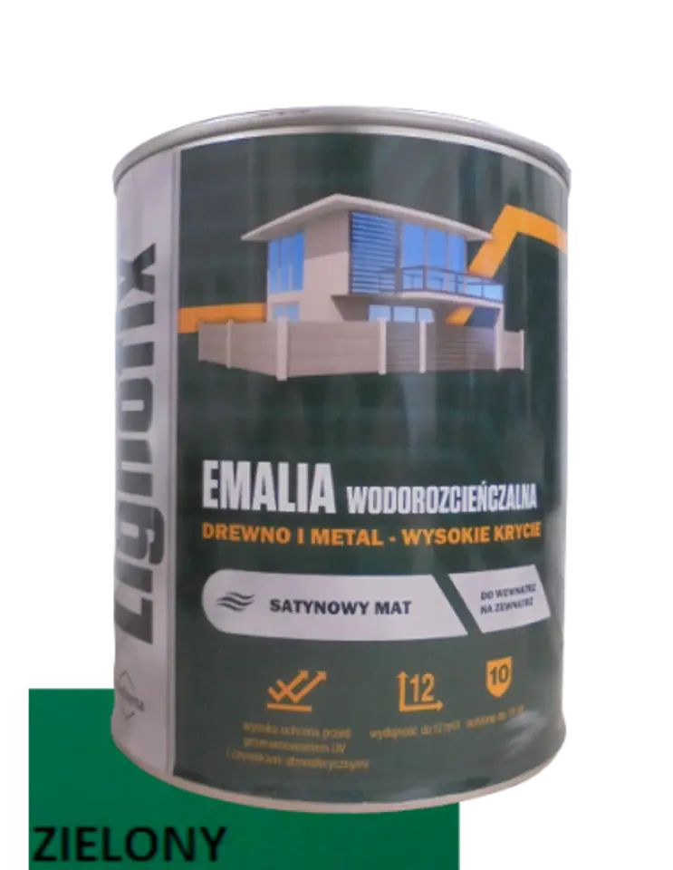 LIGNOFIX EMALIA DO DREWNA I METALU - WODOROZCIEŃCZALNA - 0,75L ZIELONY ...
