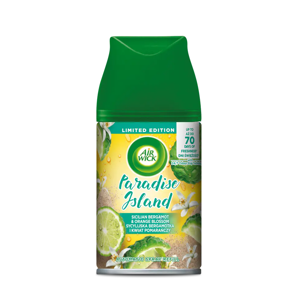 Air Wick Freshmatic Paradise Island Automatic Air Freshener Refill Sicilian Bergamot Orange ...