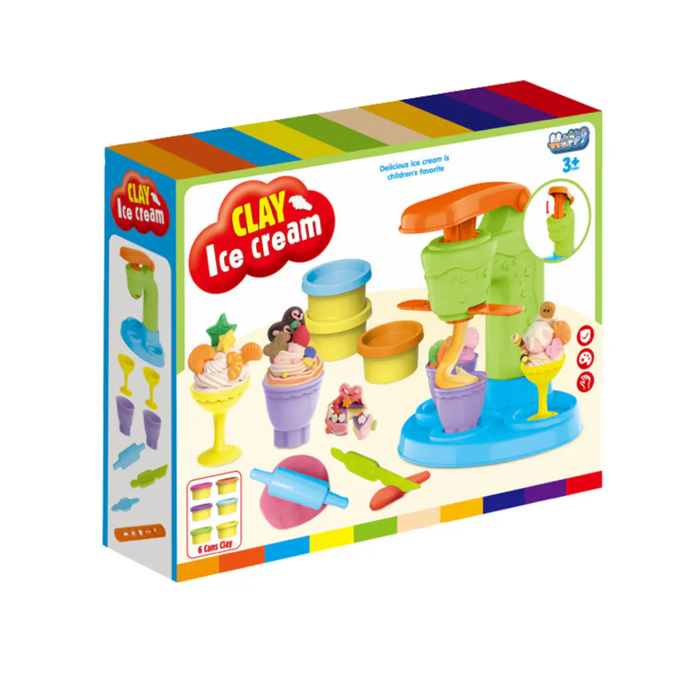 ZESTAW KREATYWNY MASA PLASTYCZNA CIASTOLINA CIASTO MAKARON MASZYNKA ...