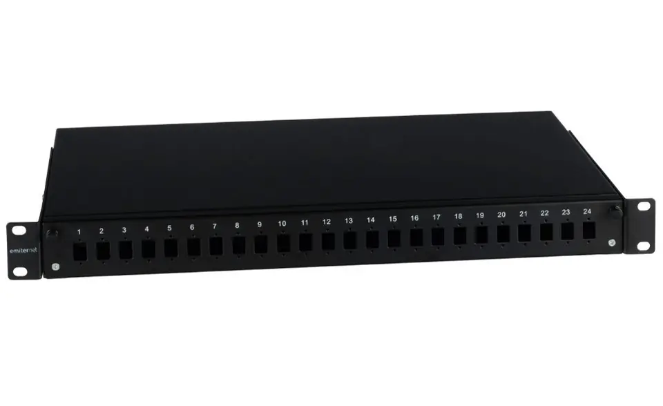 EMITERNET Retractable distribution box 19" 1U 24xSC simplex telescopic ...