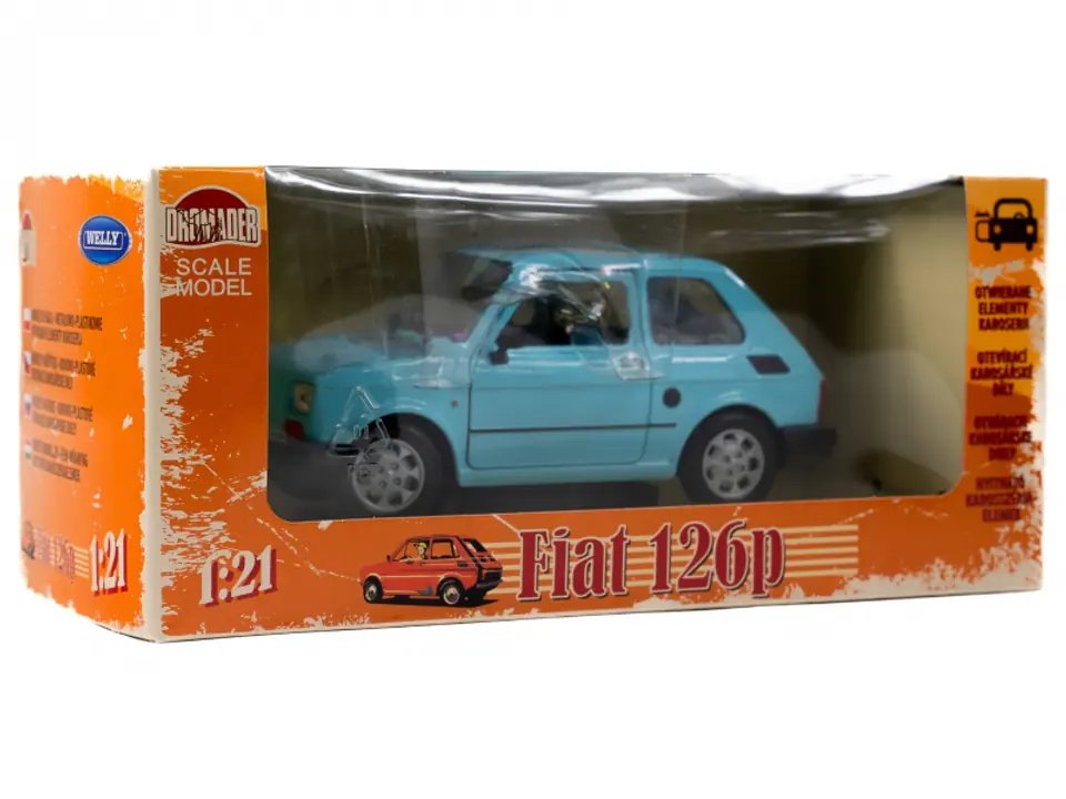 WELLY MALUCH FIAT 126P 1:21 SAMOCHÓD KOLEKCJONERSKI błękitny | Wasserman.eu