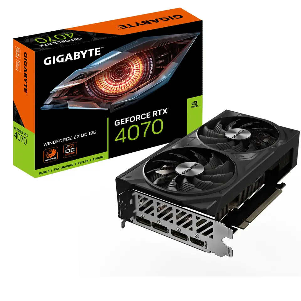 Gigabyte GeForce RTX 4070 WINDFORCE 2X OC 12G Graphics Card - 12GB ...