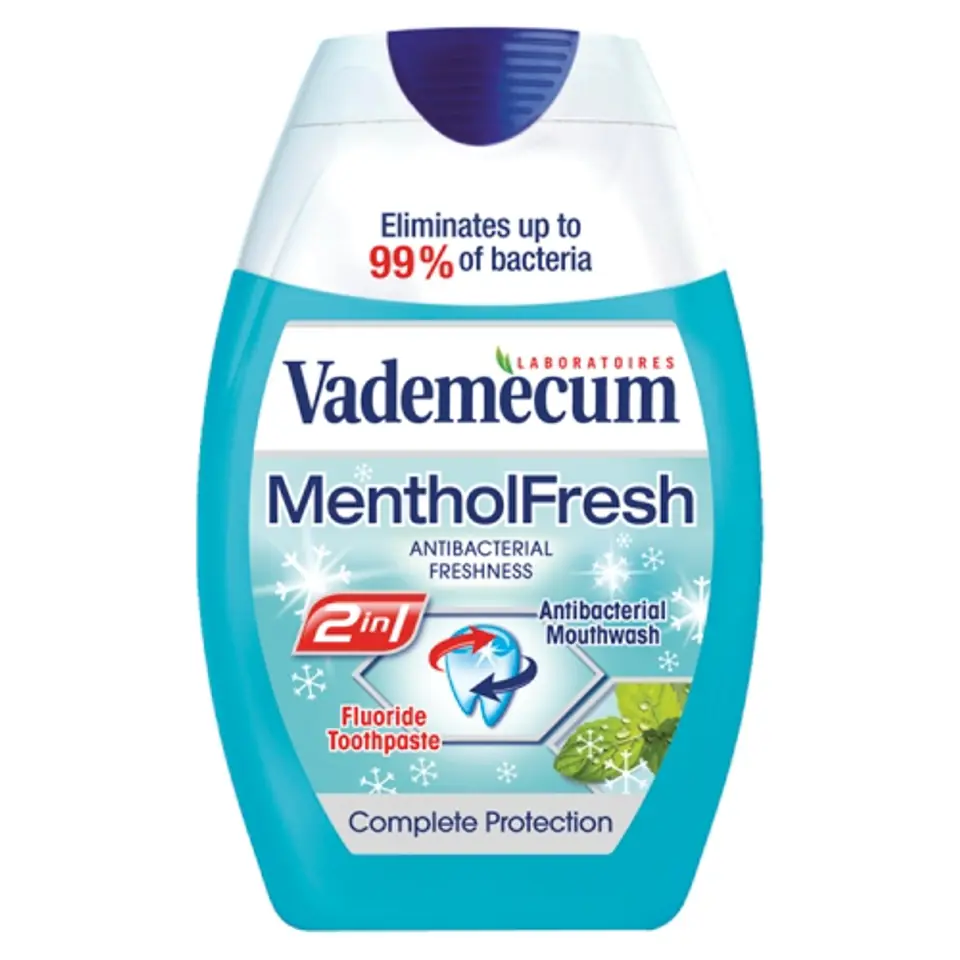 Vademecum Toothpaste gel 2in1 - Menthol Fresh 75ml | Wasserman.eu