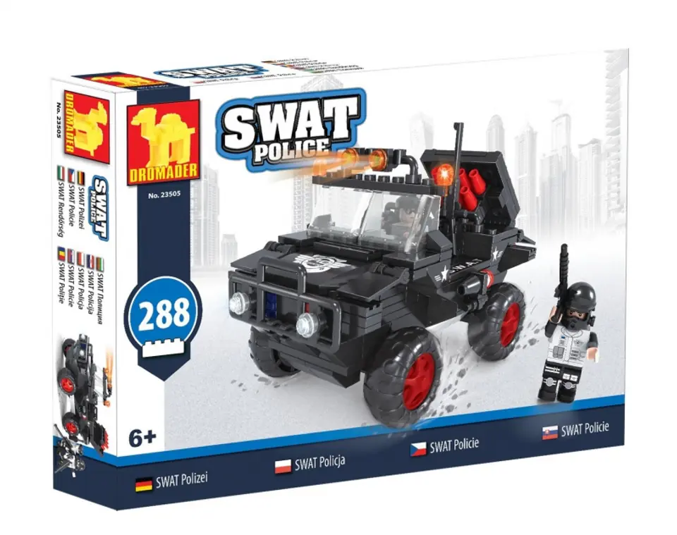 SWAT BRICKS POLICE CAR POLICE 288 ELEMENTS | Wasserman.eu