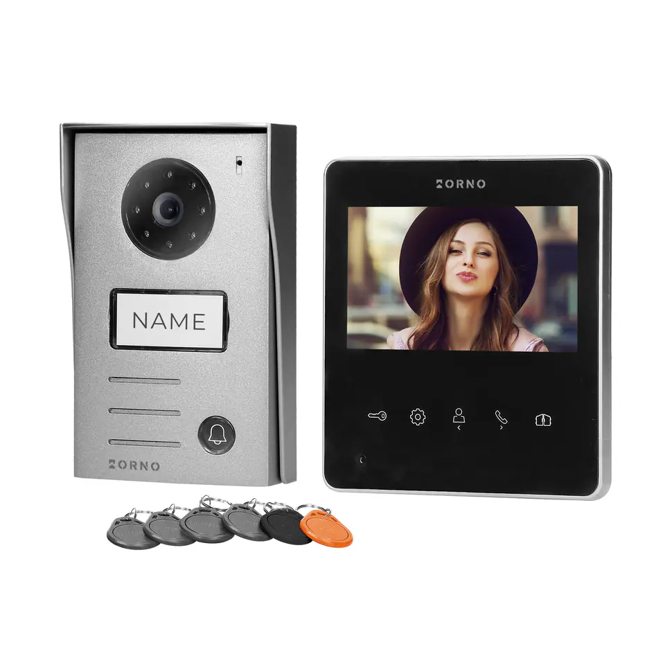 Video intercom set, 2-core headphoneless, colour, 4.3" LCD, with ...
