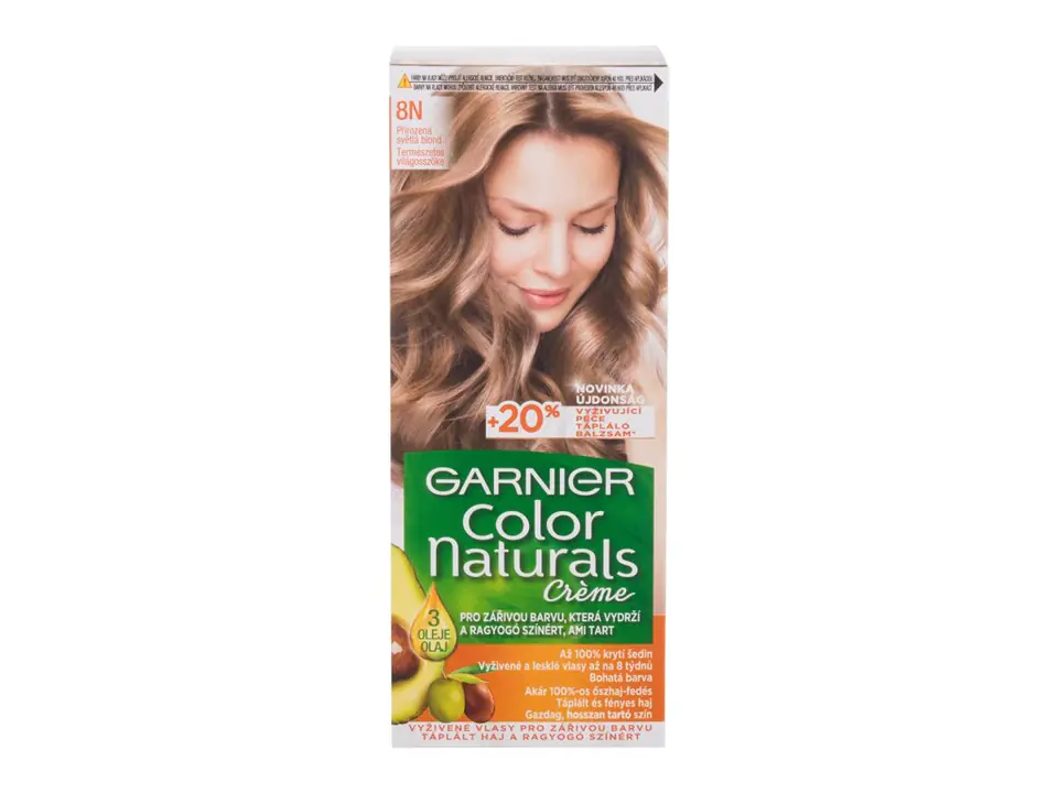 Garnier 8N Nude Light Blonde Créme Color Naturals Hair dye 40ml W ...