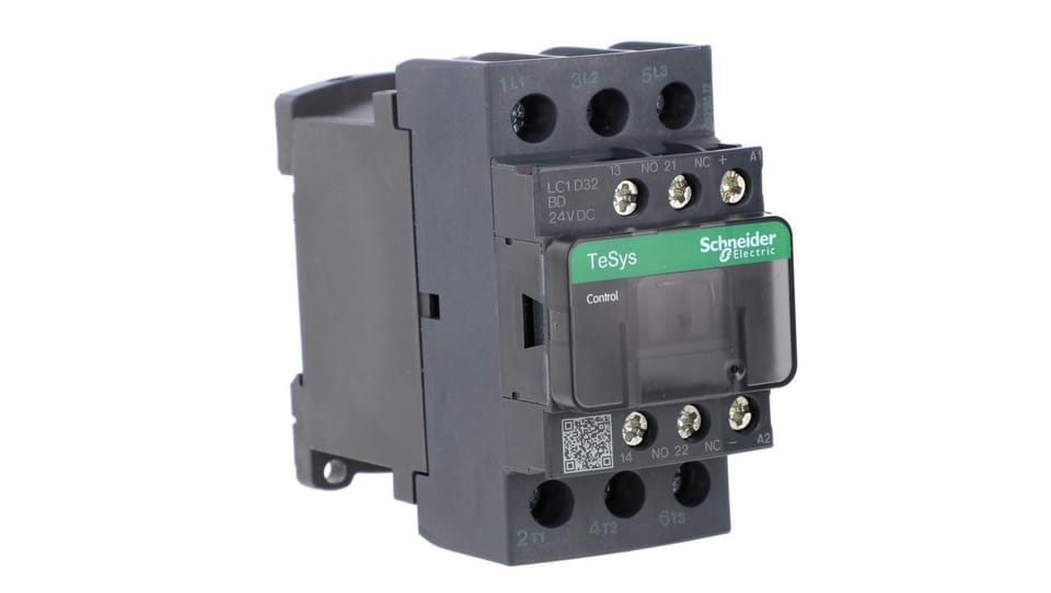 Power contactor 32A 3P 24V DC 1Z 1R LC1D32BD | Wasserman.eu