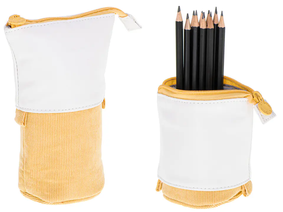 School pencil case sachet tube 2in1 yellow | Wasserman.eu