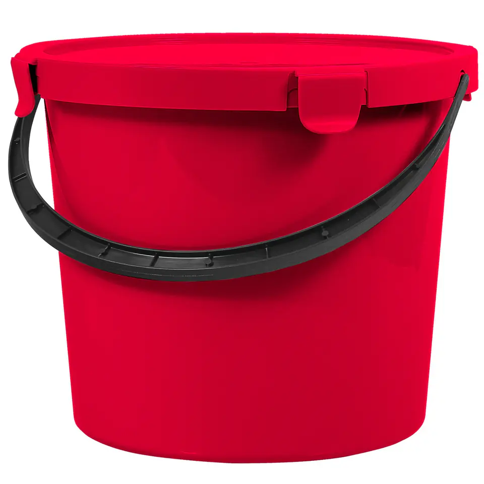 Bucket with lid Plast Team Berry 10L red | Wasserman.eu