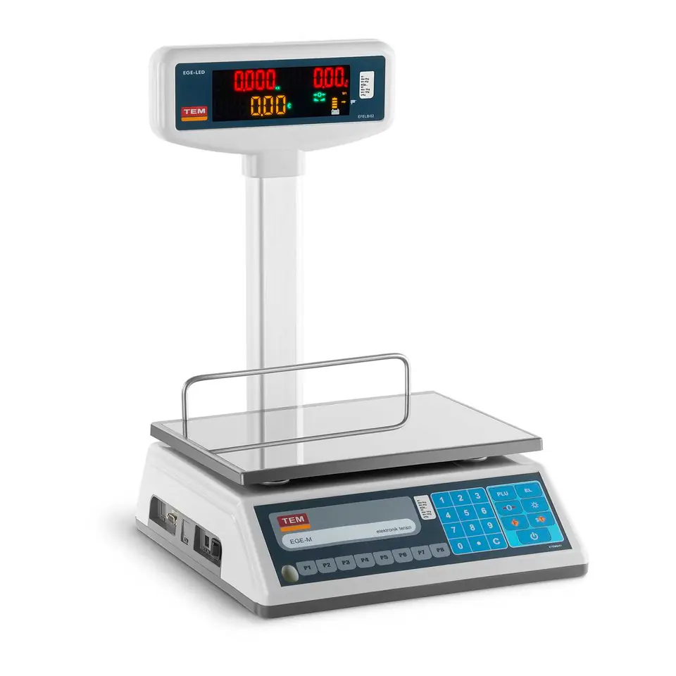 Store scale legalized EGE-LED TEM RS232 15kg / 5g | Wasserman.eu