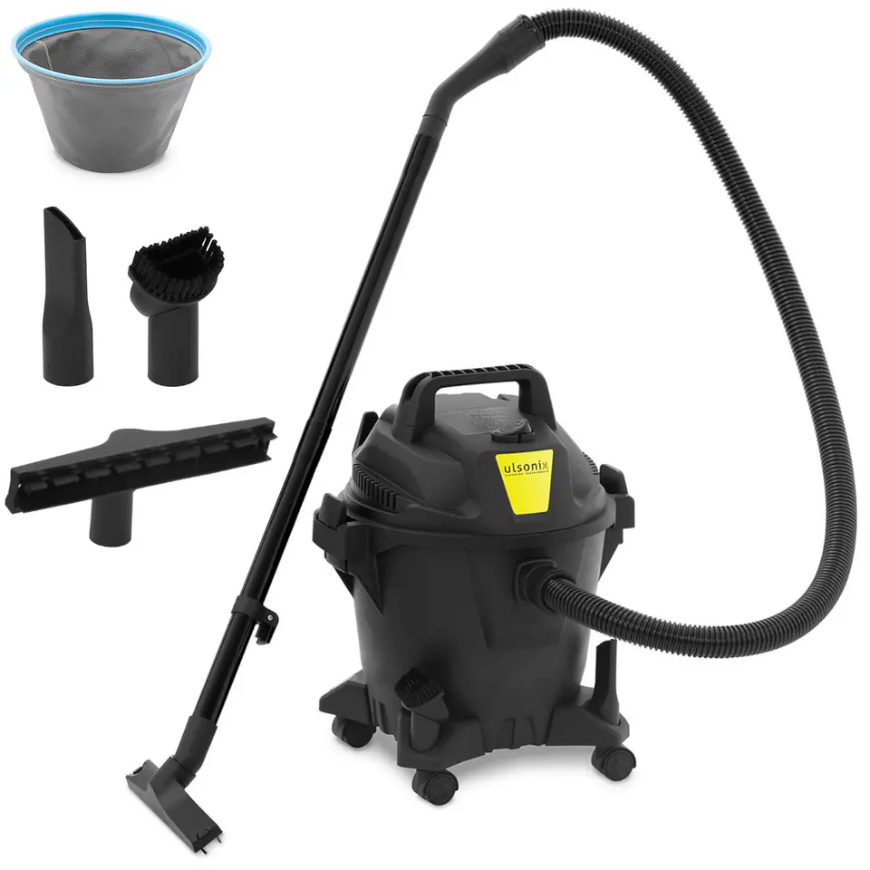 Mobile industrial office vacuum cleaner with fabric filter 1 kW 20 l ...