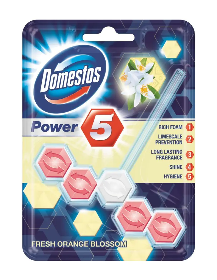 Domestos Fresh Orange Kostka WC Power 5 koszyk 55g | Wasserman.eu Domestos Fresh Orange Kostka WC Power 5 koszyk 55g | Wasserman.eu