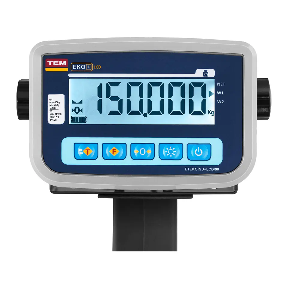 Legalized storage platform scale BEKO+ TEM RS232 150kg / 50g | Wasserman.eu