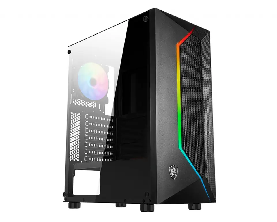 MSI MAG VAMPIRIC 100R 'V100R' Mid Tower Gaming Computer Case 'Black, 1x ...