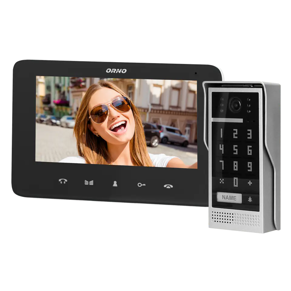 Video intercom, headphoneless, colour, LCD 7", intercom, with encoder ...