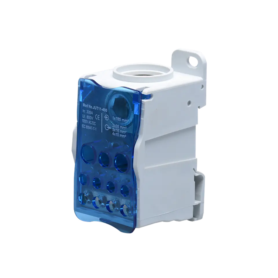 400A distribution block, input terminal 1x185mm?, output terminals 4x10 and 5x16 and 2x35mm ...
