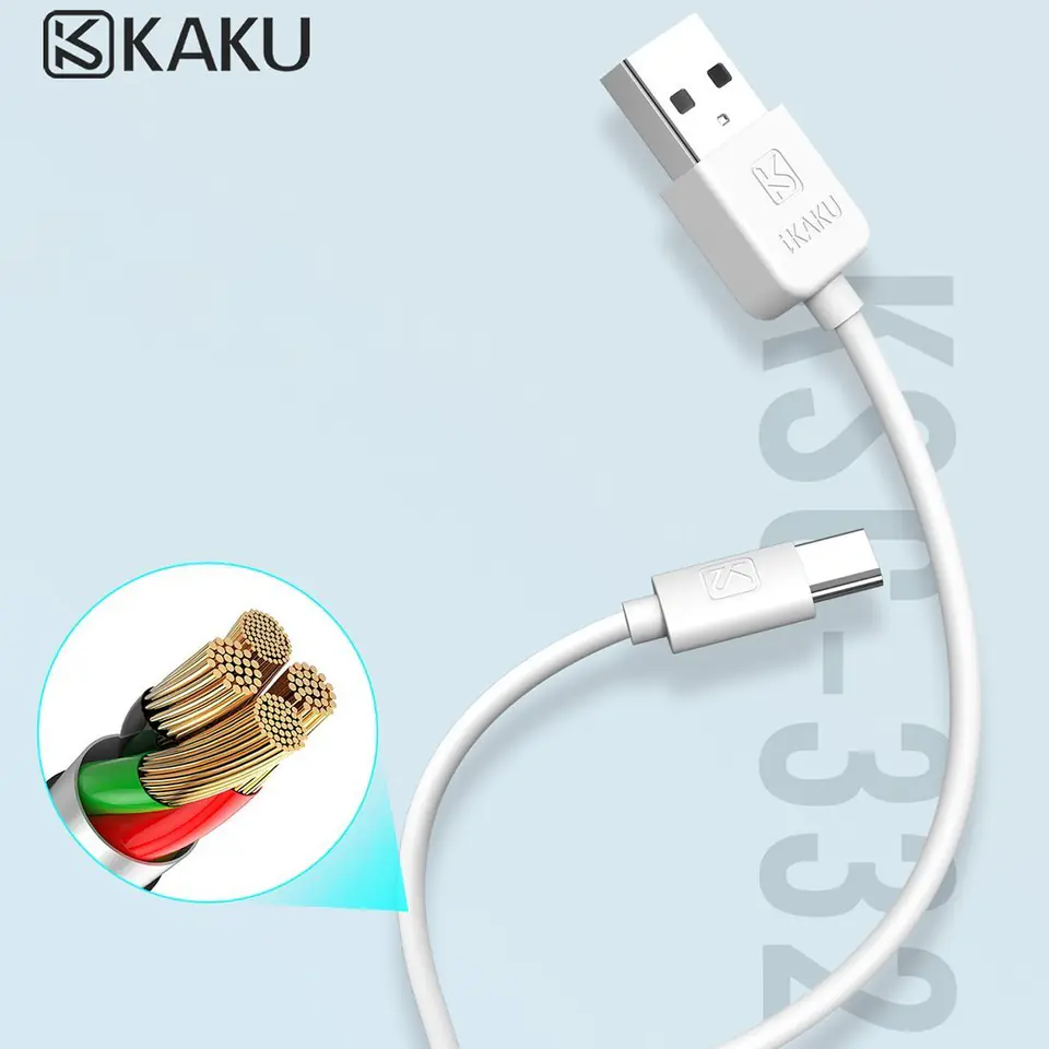 USB Type-C 2.4A Cable 2m Fast Charging & Data Transfer KAKU KSC-332) whit | Wasserman.eu